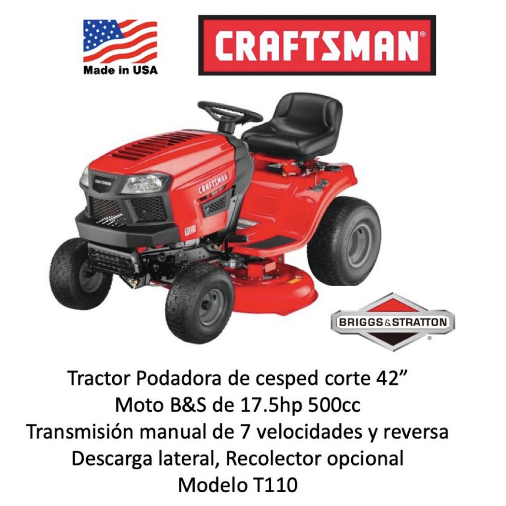PODADORA TIPO TRACTOR CRAFTSMAN – Abastecedora del jardin